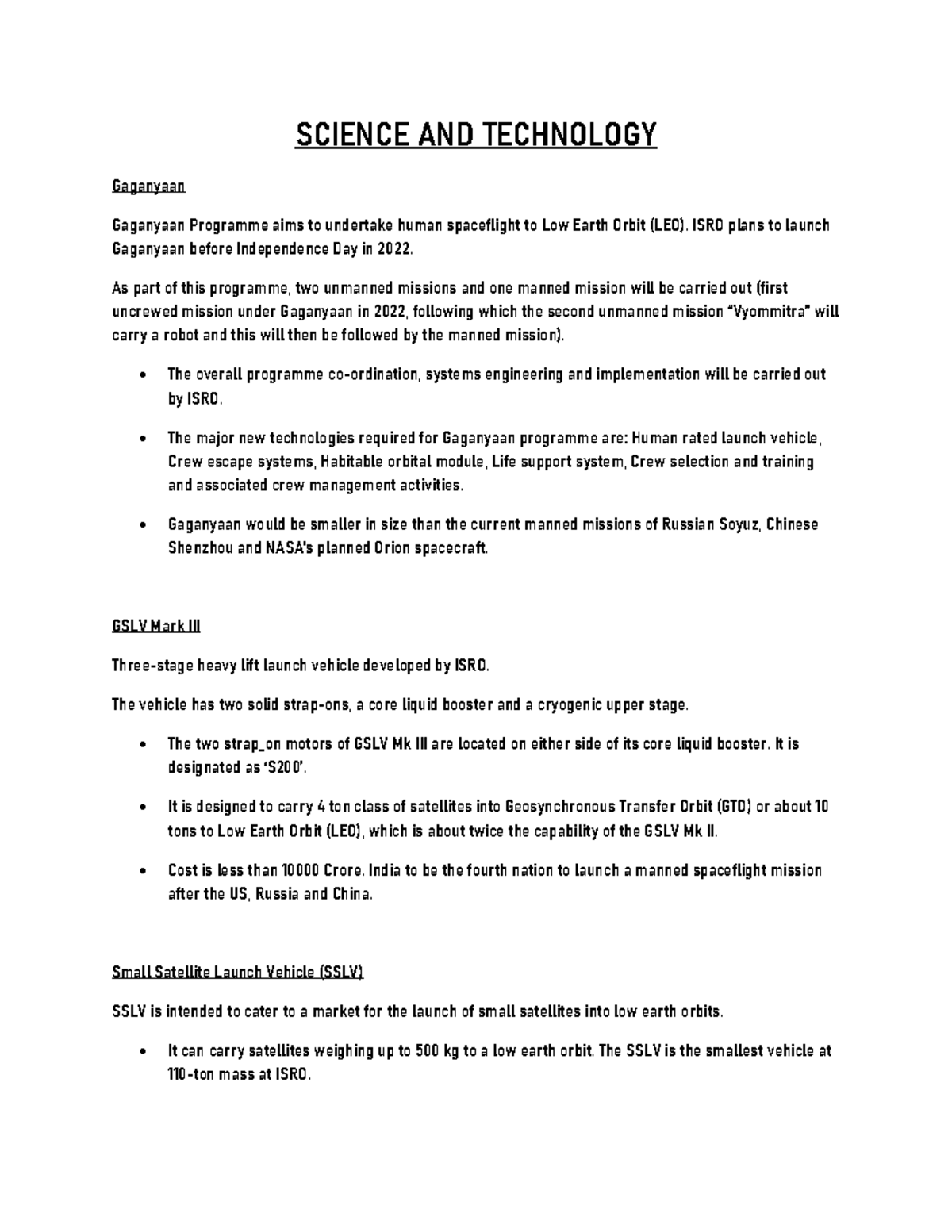 S-T 1 to 9 - environmental and science issues - SCIENCE AND TECHNOLOGY ...