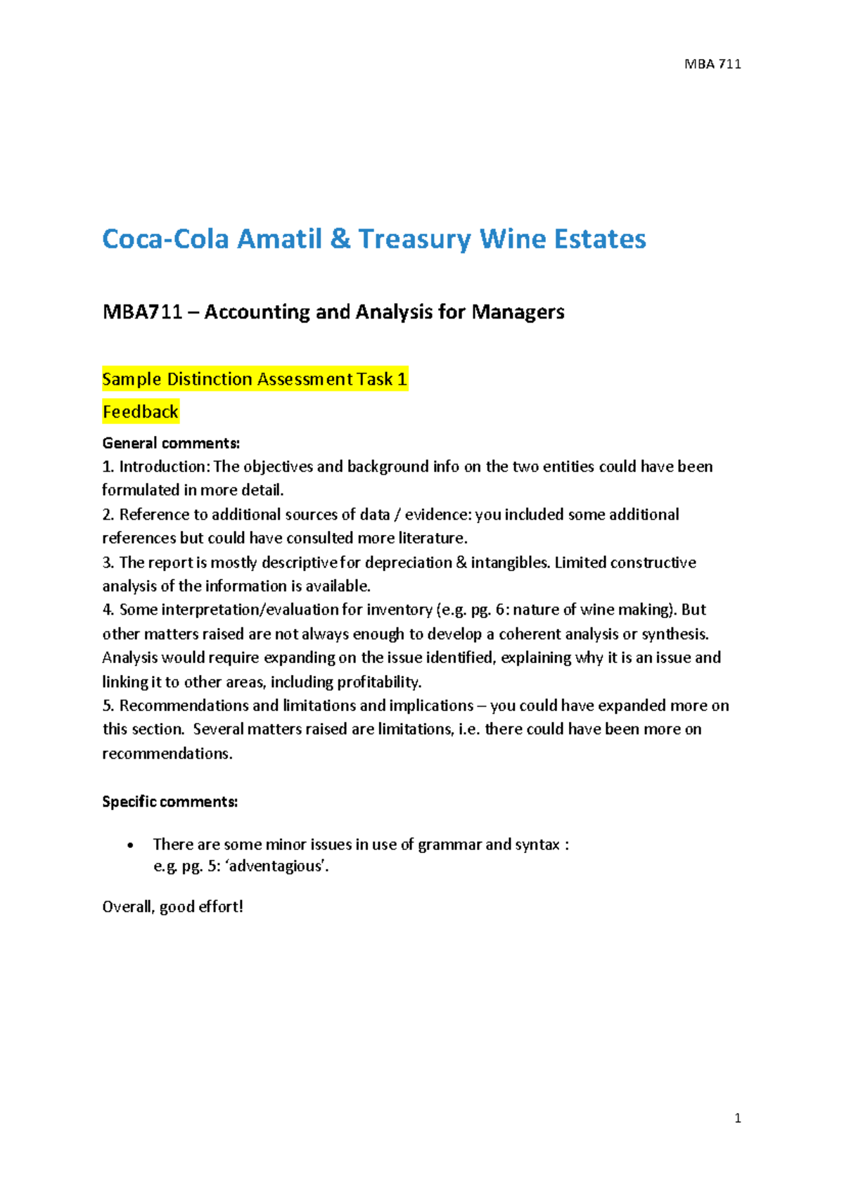 MBA711 Sample D Assessment Task 1 - Warning: TT: undefined function: 32 Warning: TT: undefined ...