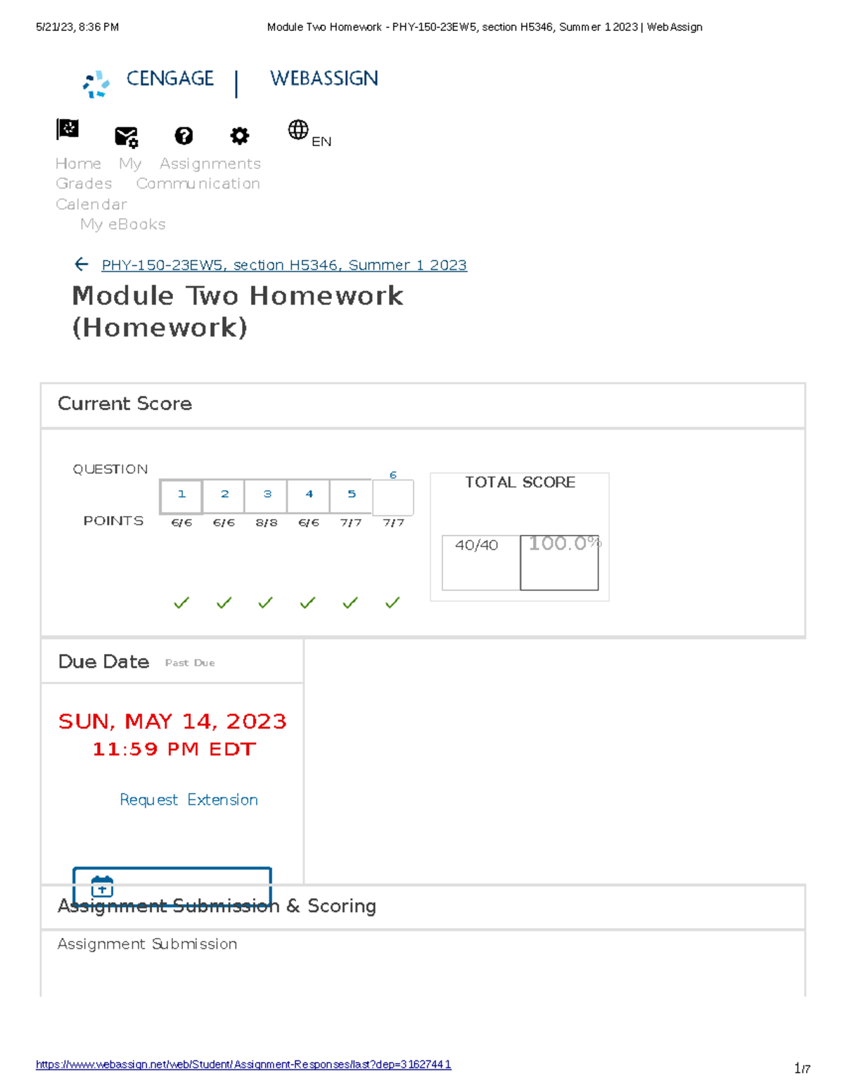 Module Two Homework - The number of submissions remaining for ...