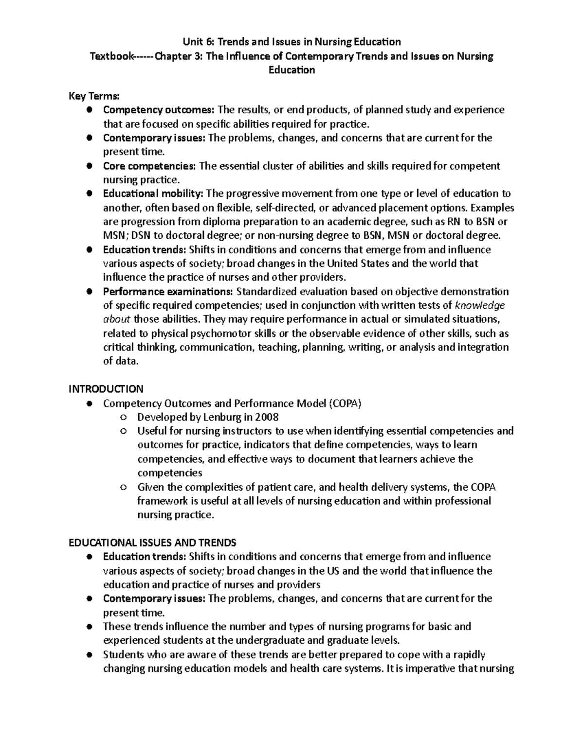 unit-6-trends-and-issues-in-nursing-education-contemporary-issues