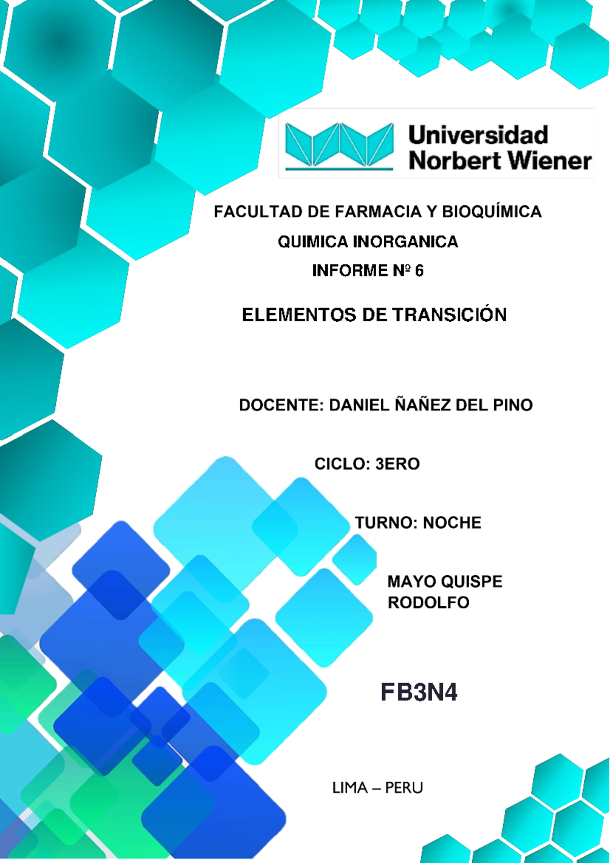 Elementos DE Transicion - FB3N ELEMENTOS DE TRANSICIÓN QUIMICA ...