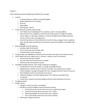 Public Speaking Working Outline - For references: a quote from someone ...