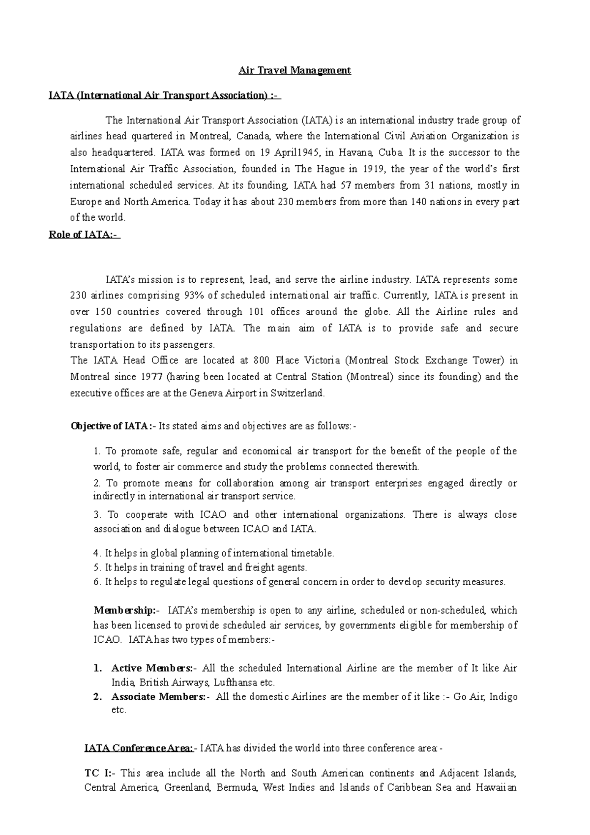 Air Travel Management - MBA - Studocu