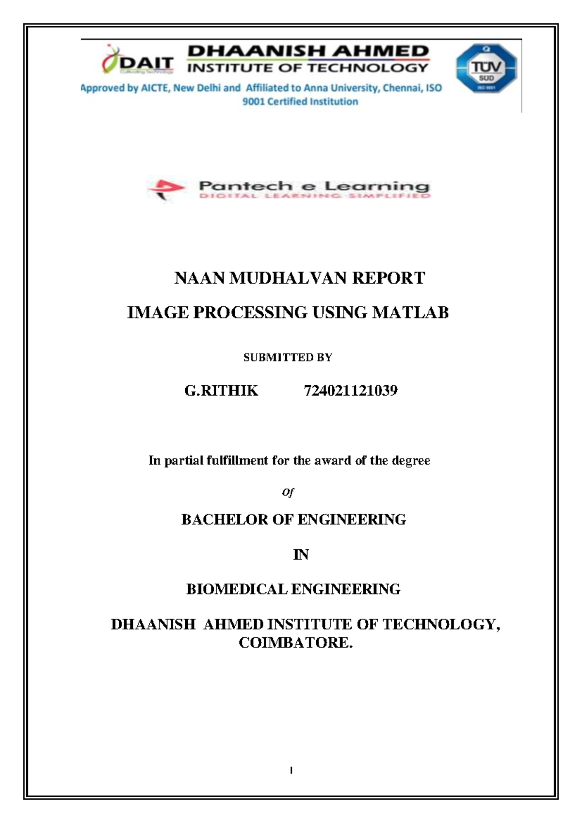 NAN Mudhalvan Front-2 - NAAN MUDHALVAN REPORT IMAGE PROCESSING USING ...
