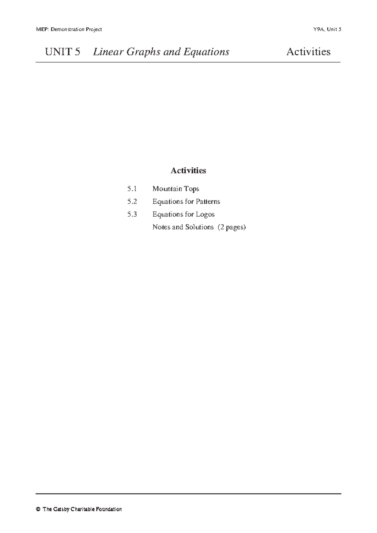 2. Activities - Activity - © The Gatsby Charitable Foundation UNIT 5 ...