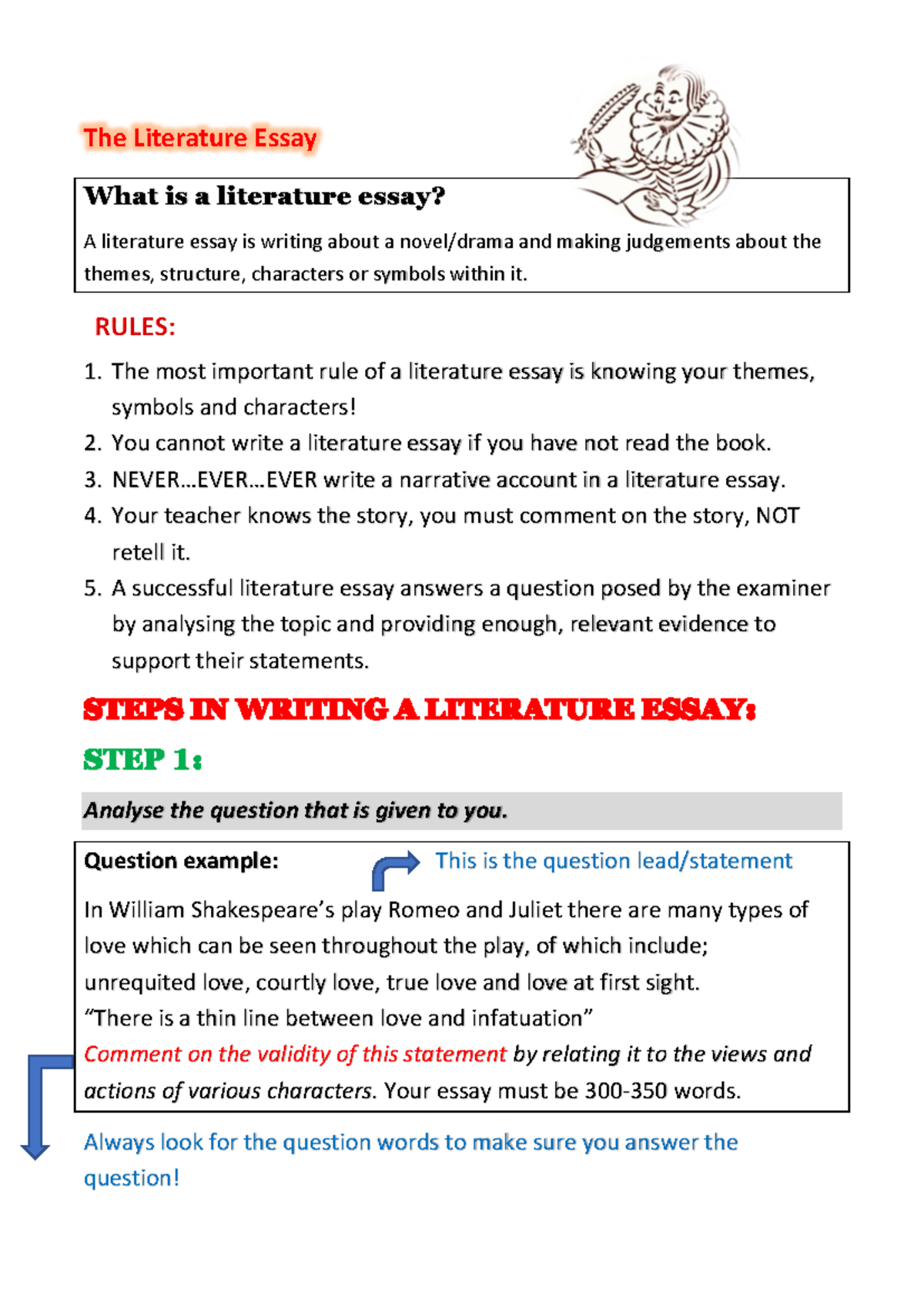 The literature essay explained - The Literature Essay ####### What is a ...