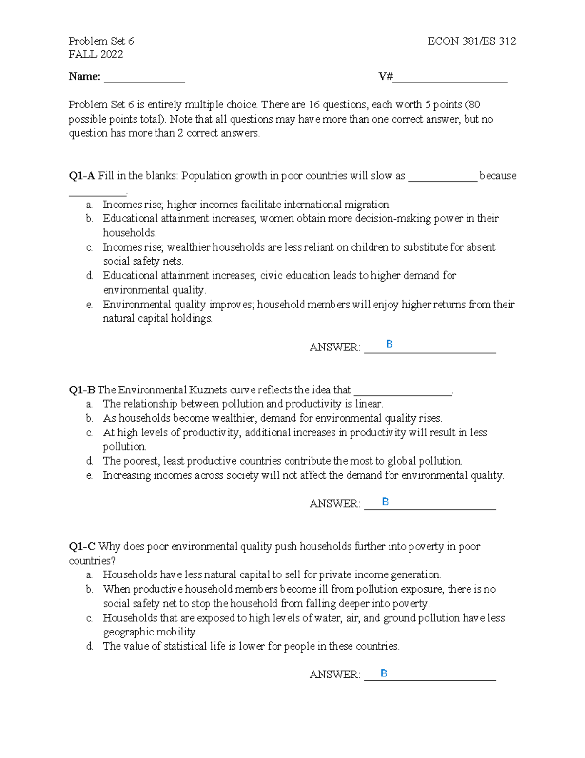 Problem Set 6 - ... - FALL 2022 Name: ______________ V#____________________ Problem Set 6 is ...