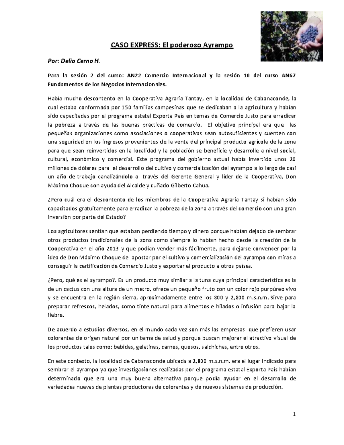 El poderoso Ayrampo - 123 - 1 CASO EXPRESS: El poderoso Ayrampo Por ...