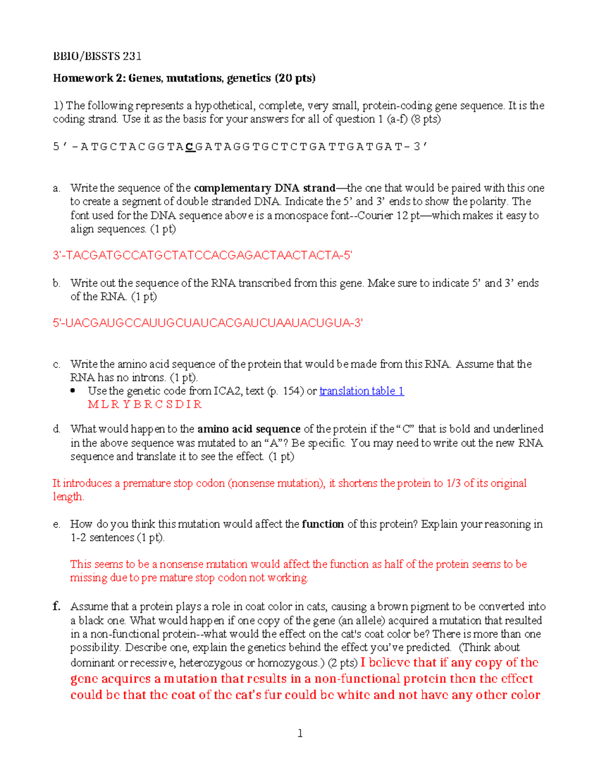 HW2 Mutation, variation, reproduction done - Homework 2: Genes ...