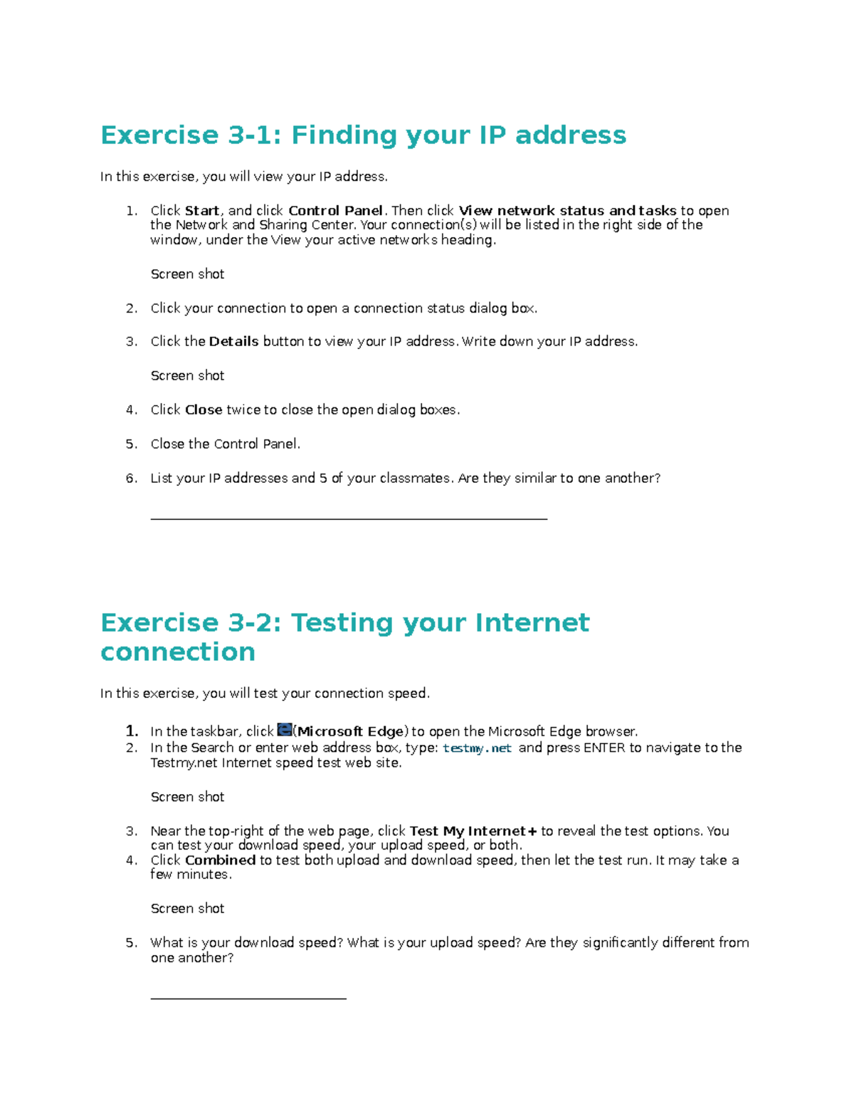 Lab Exercise - Lesson 3 - Living in IT era - Exercise 3-1: Finding your ...