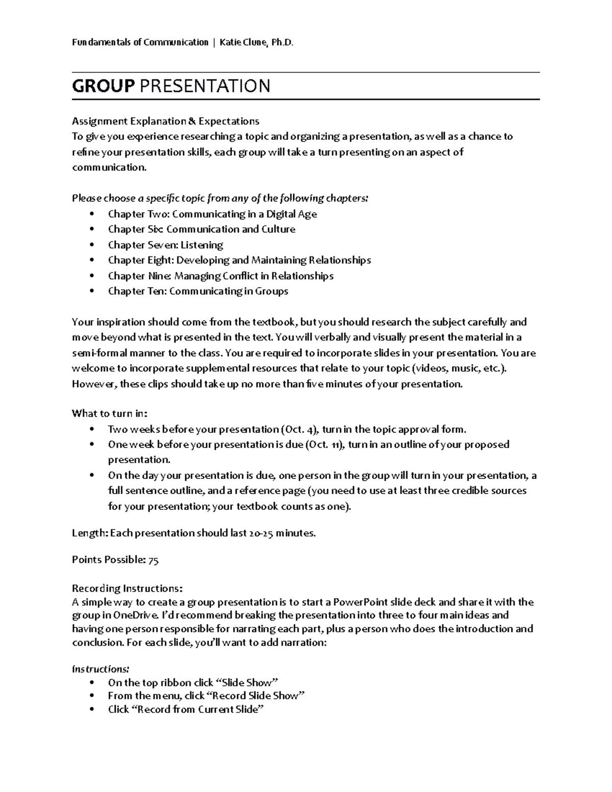 CT2000 Team Presentation F20 - GROUP PRESENTATION Assignment ...