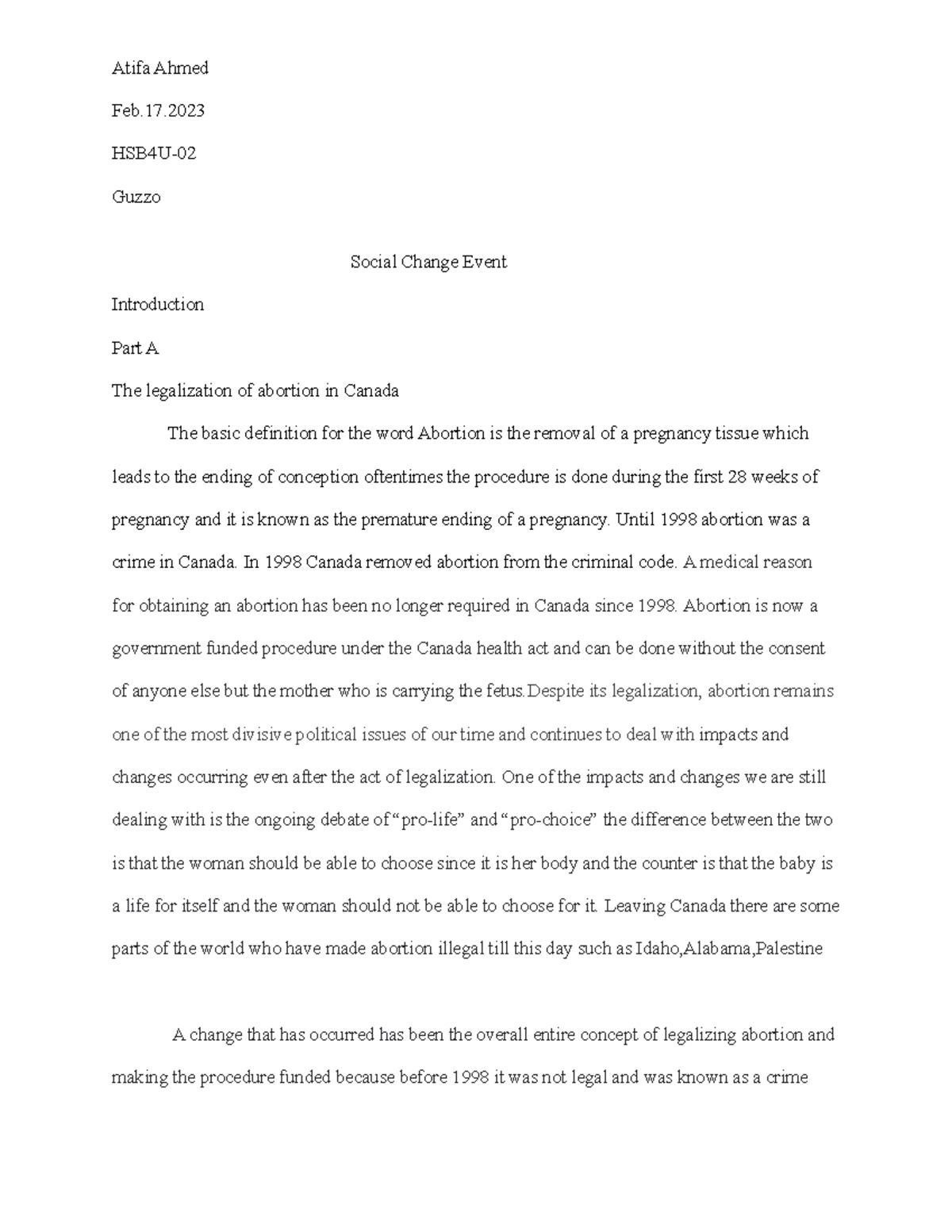 Social Change Event - Stephan Larose - Atifa Ahmed Feb. HSB4U- Guzzo ...