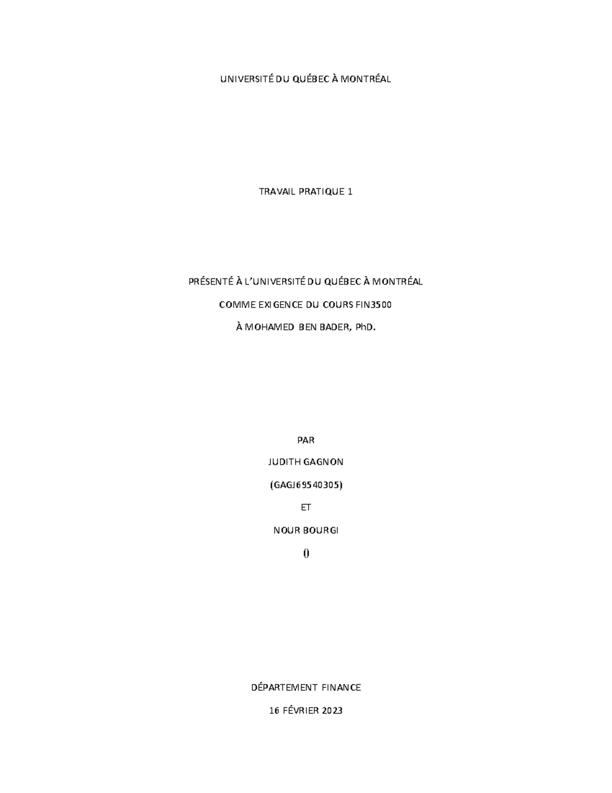TP1 - tp 1 - UNIVERSIT... DU QU.. ¿ MONTR.. TRAVAIL PRATIQUE 1 PRÉSENTÉ ...