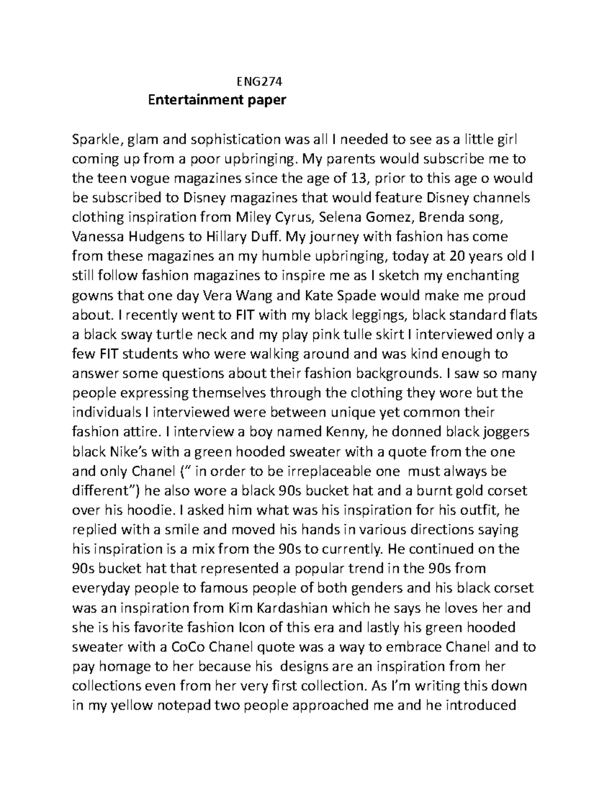 Entertainment Paper - ENG Entertainment paper Sparkle, glam and ...