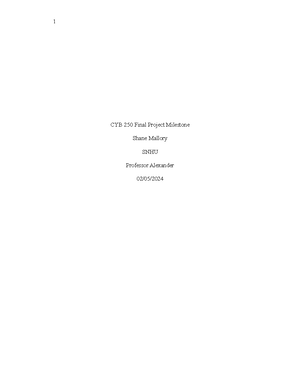 CYB 410 Project Two Shane Mallory - CYB 410 Project Two Shane Mallory ...