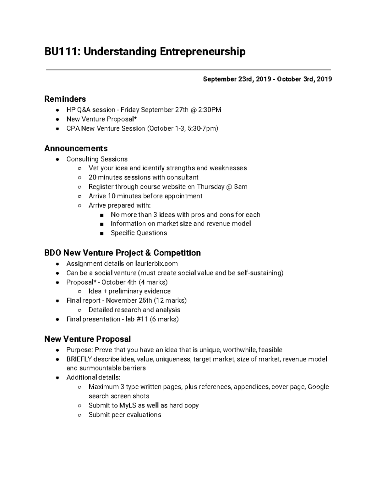 BU111 Entrepreneurship - BU111: Understanding Entrepreneurship ...