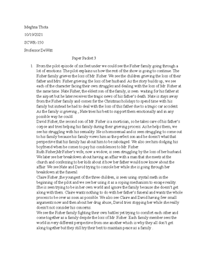 Meghna Thota 1 - PAPER PACKET 1 - How is the script similar to the ...