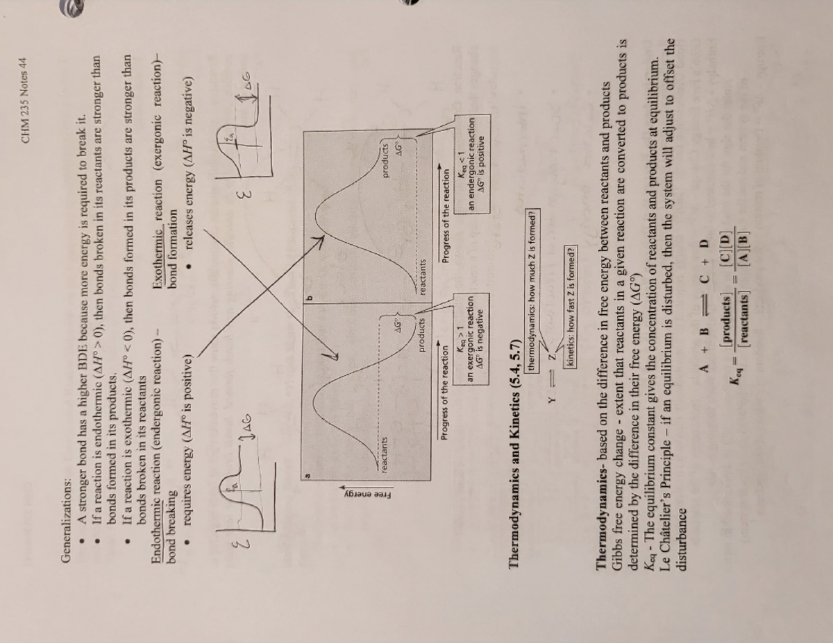 CHM 235 Chapter 5 - CHM 235 Notes 44 Generalizations: A stronger bond ...