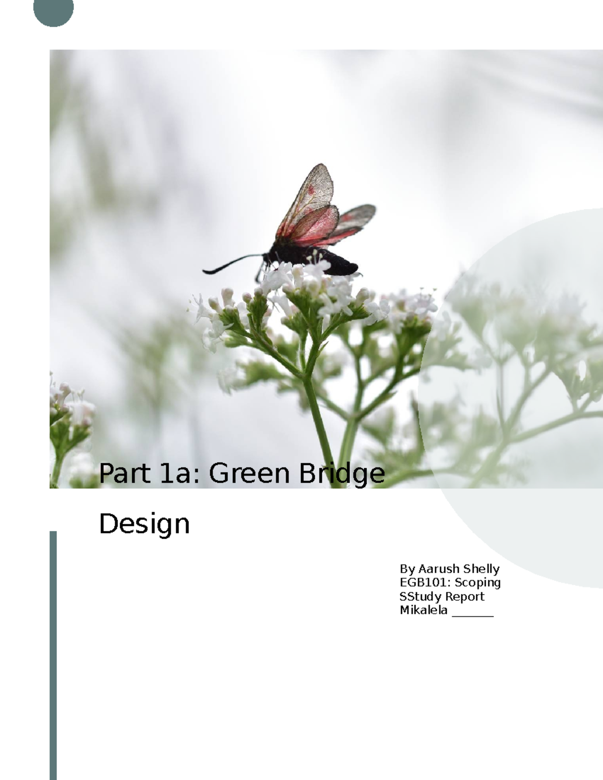 Student Report Template - Part 1a: Green Bridge Design By Aarush Shelly ...