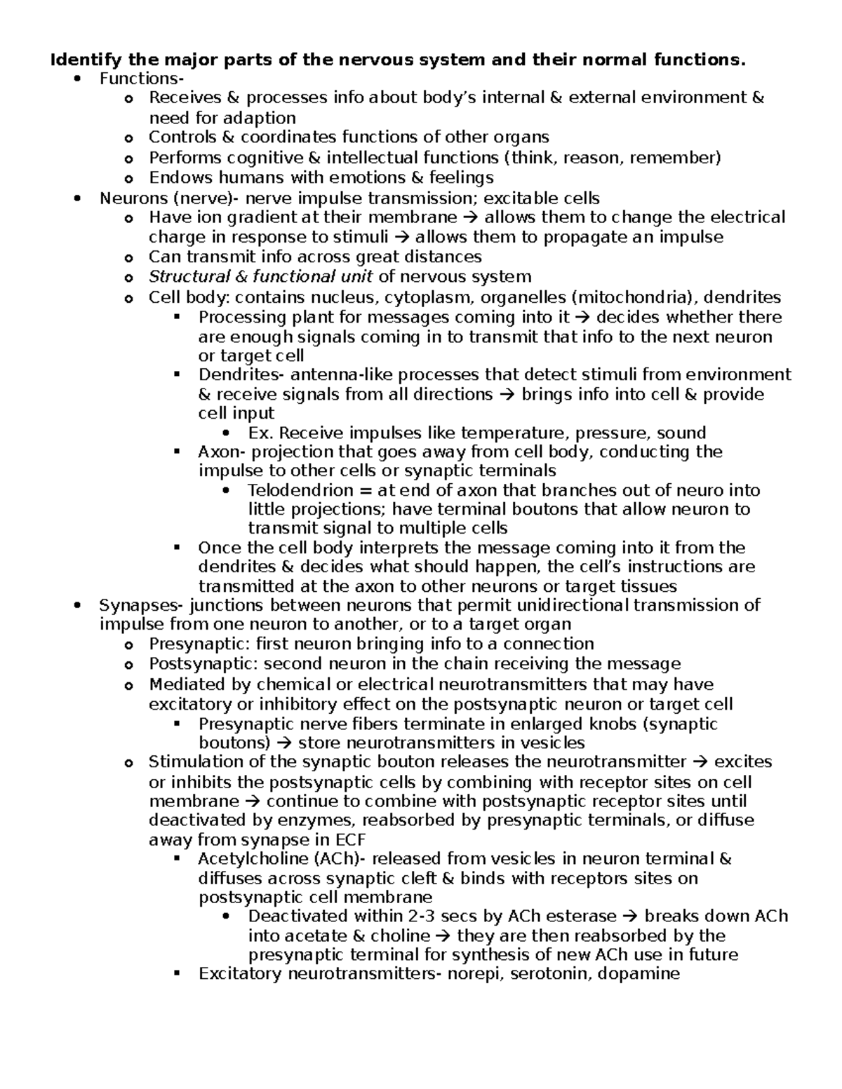 Neurological Integration & Musculoskeletal Pathophysiology - Identify ...