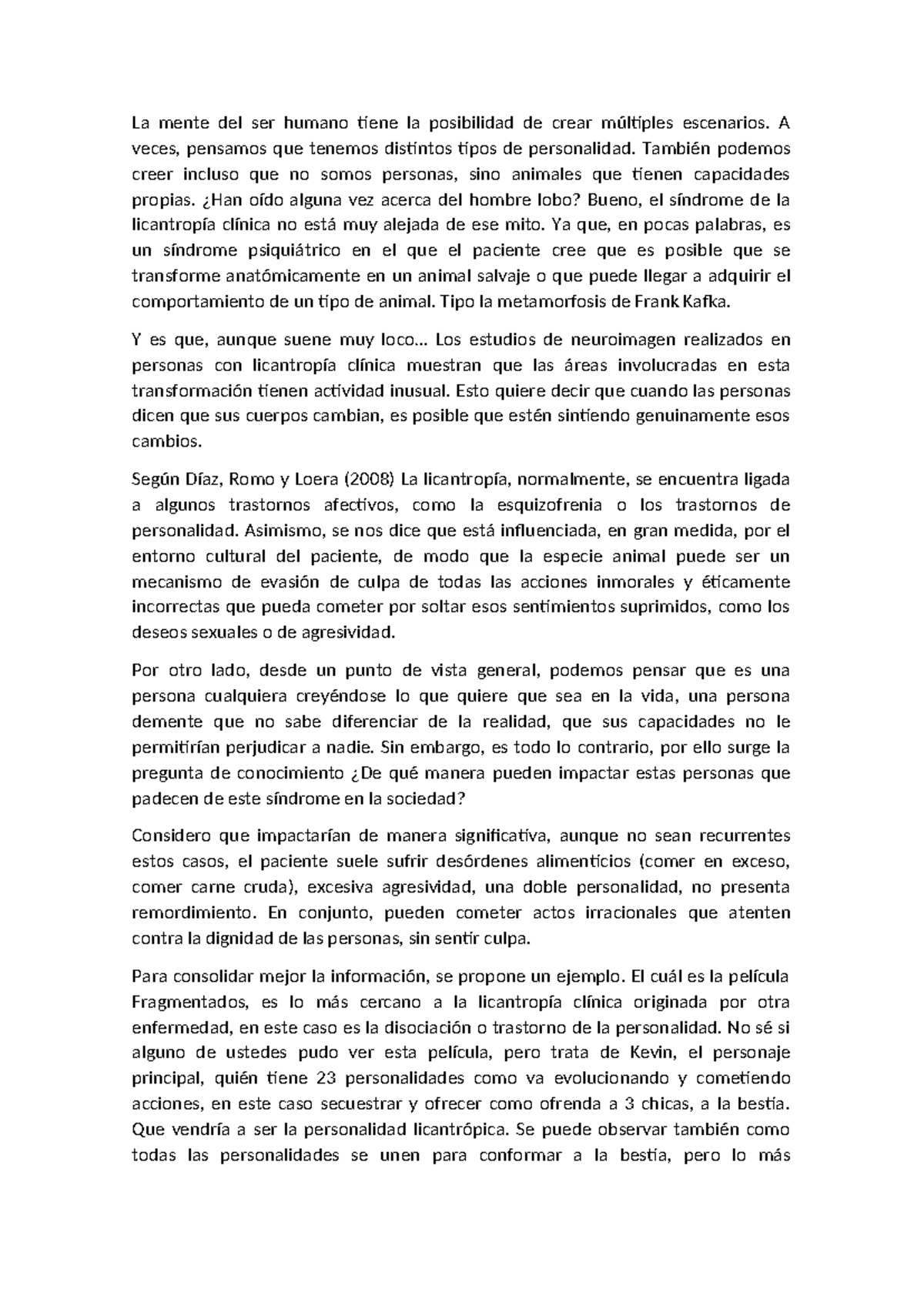 Licantropía - En que consiste este sindrome - La mente del ser humano ...