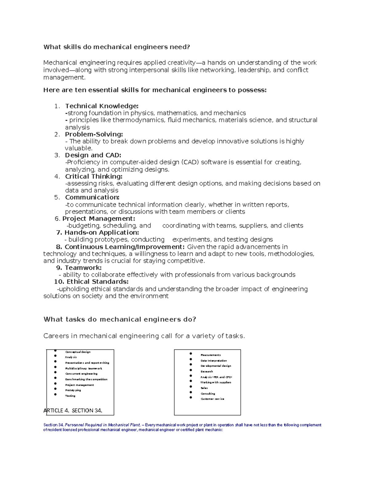What skills do mechanical engineers need - What skills do mechanical ...