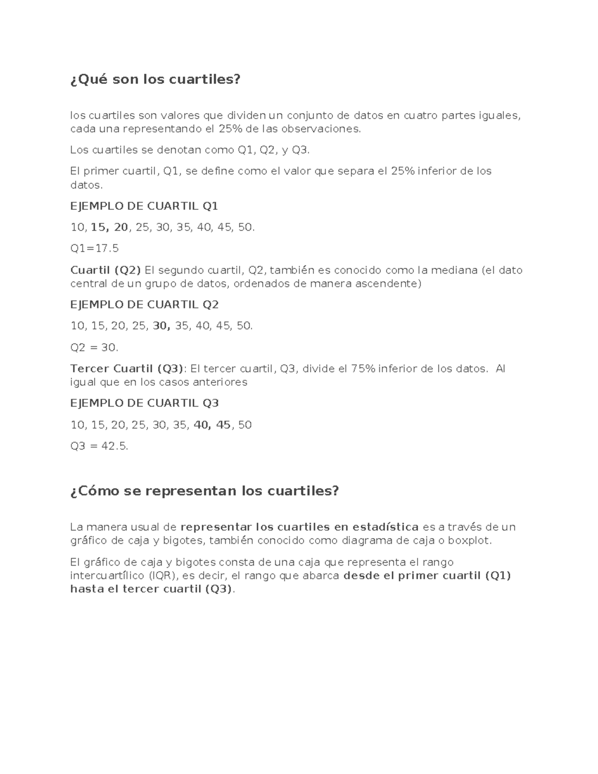 Qué son los cuartiles - hiiiii - ¿Qué son los cuartiles? los cuartiles ...
