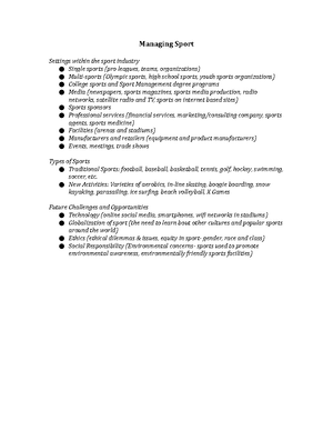 Chapter 4- Importance of a Sport Management Internship - Importance of ...