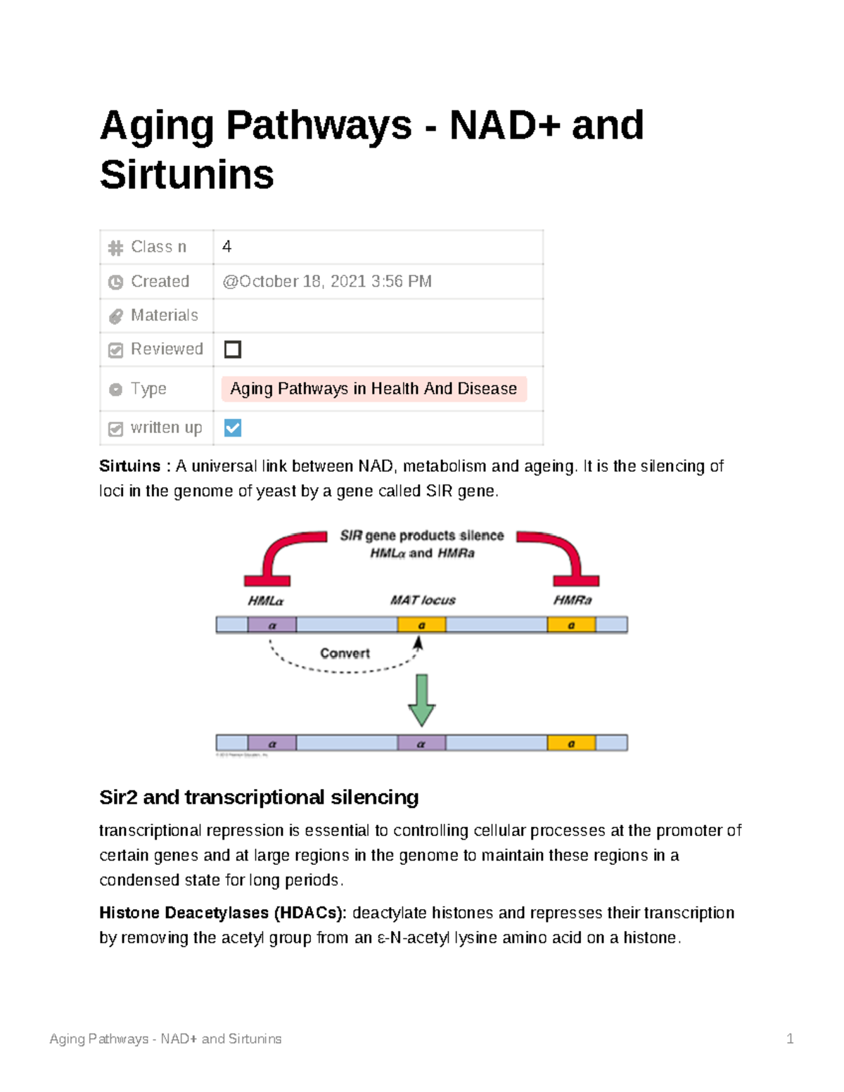4 Aging Pathways - NAD and Sirtunins - Aging Pathways - NAD+ and ...
