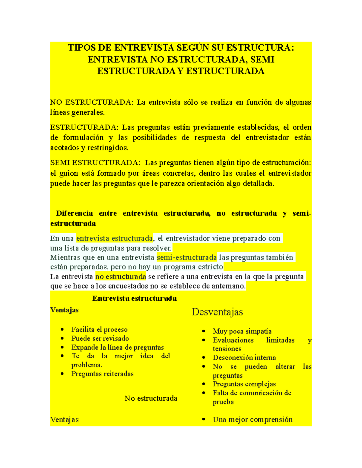 S.11 Tipos DE Entrevista Según SU Estructura - TIPOS DE ENTREVISTA ...