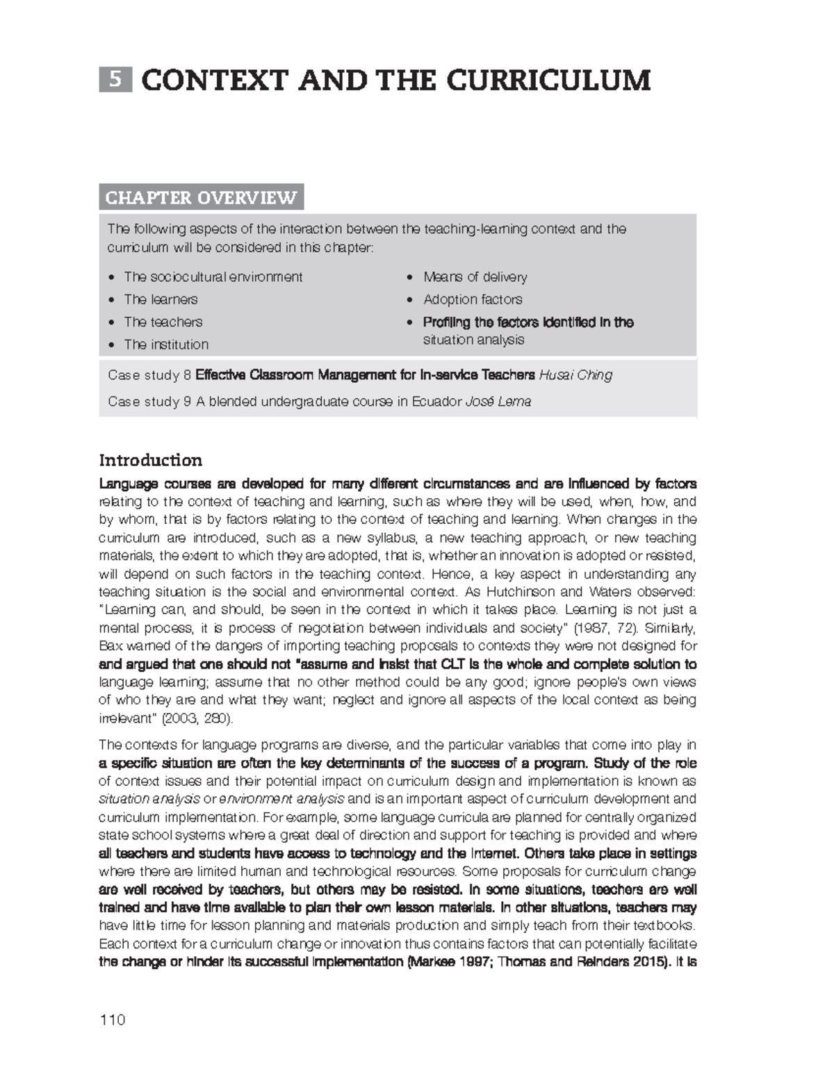 Context and the curriculum - Textbook of the subject Curriculum Design ...