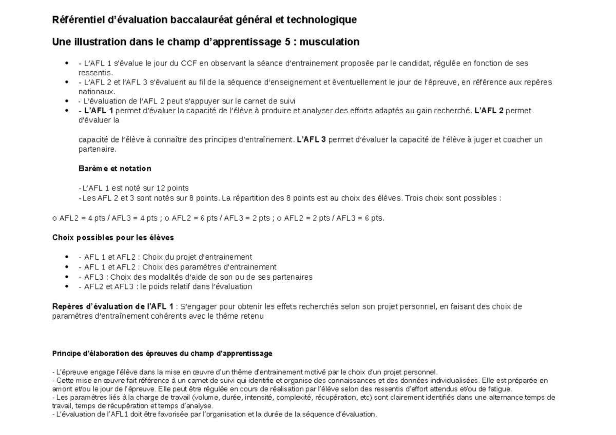 Référentiel Muscu docx - Référentiel d’évaluation baccalauréat général ...