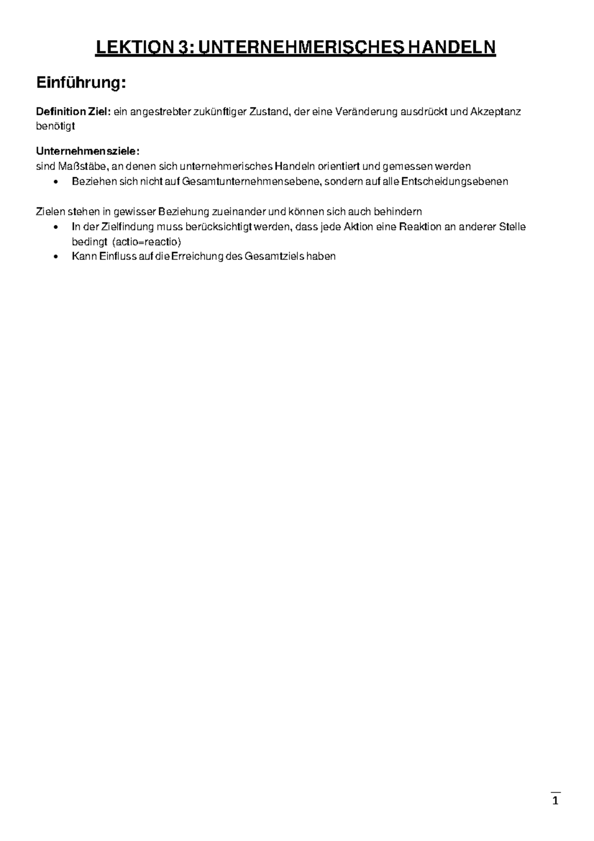 ZF Lektion 3 Unternehmerisches Handeln - LEKTION 3: UNTERNEHMERISCHES ...