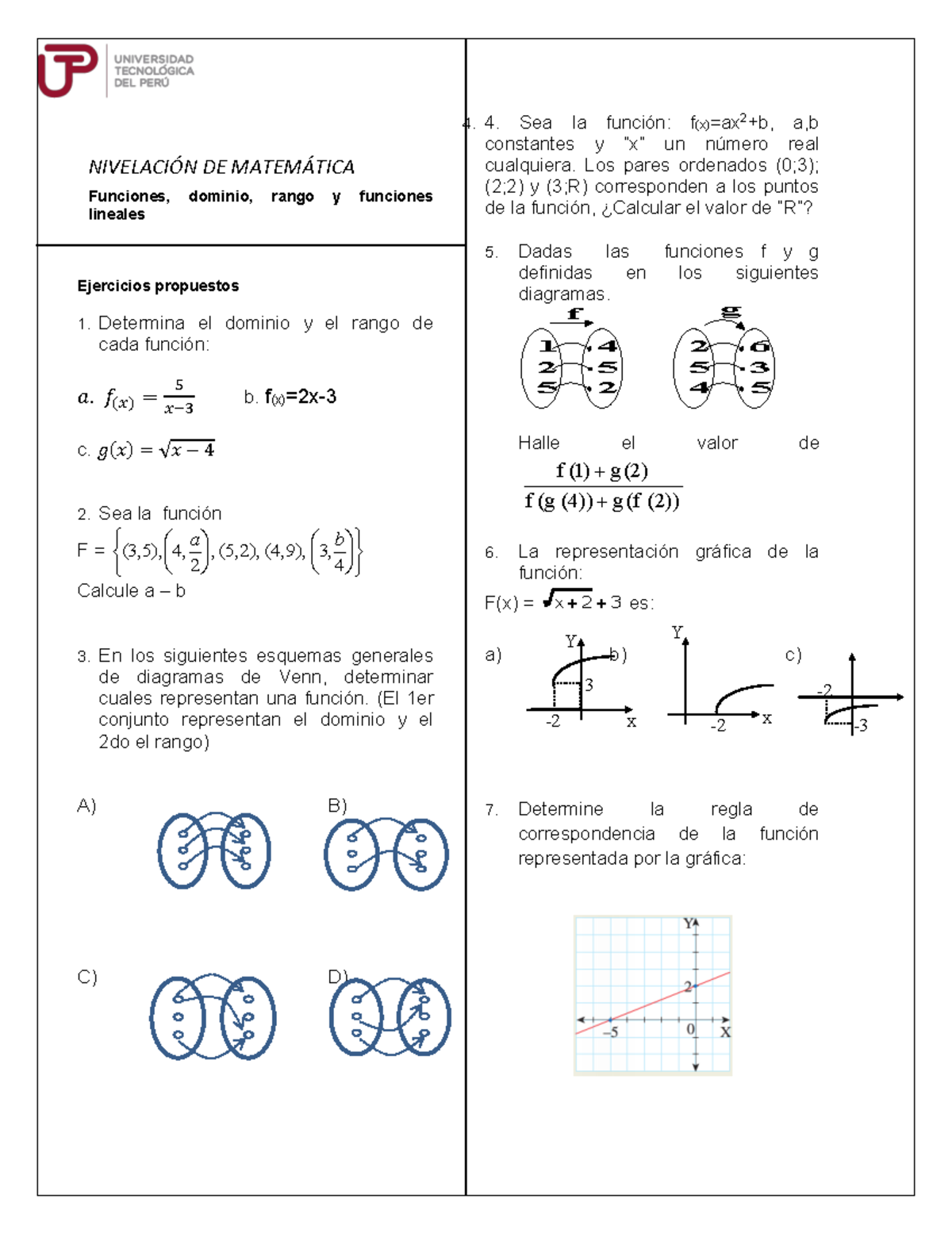 S06 s3 - Ejercicios resueltos - NIVELACIÓN DE MATEMÁTICA Funciones, dominio, rango y funciones ...