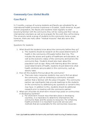 NUR 460 Discharge Plan for the CHN Assignment - NUR 460 Individual ...