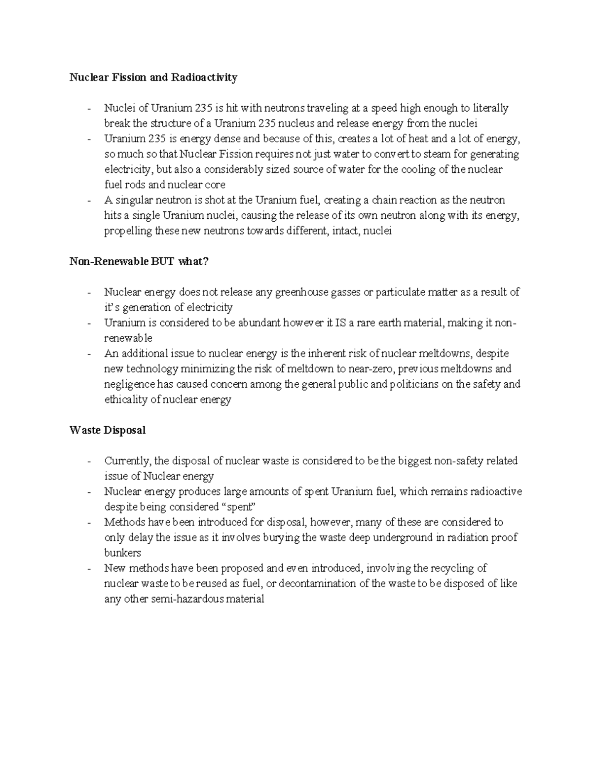 Nuclear Power Notes - Nuclear Fission and Radioactivity - Nuclei of ...
