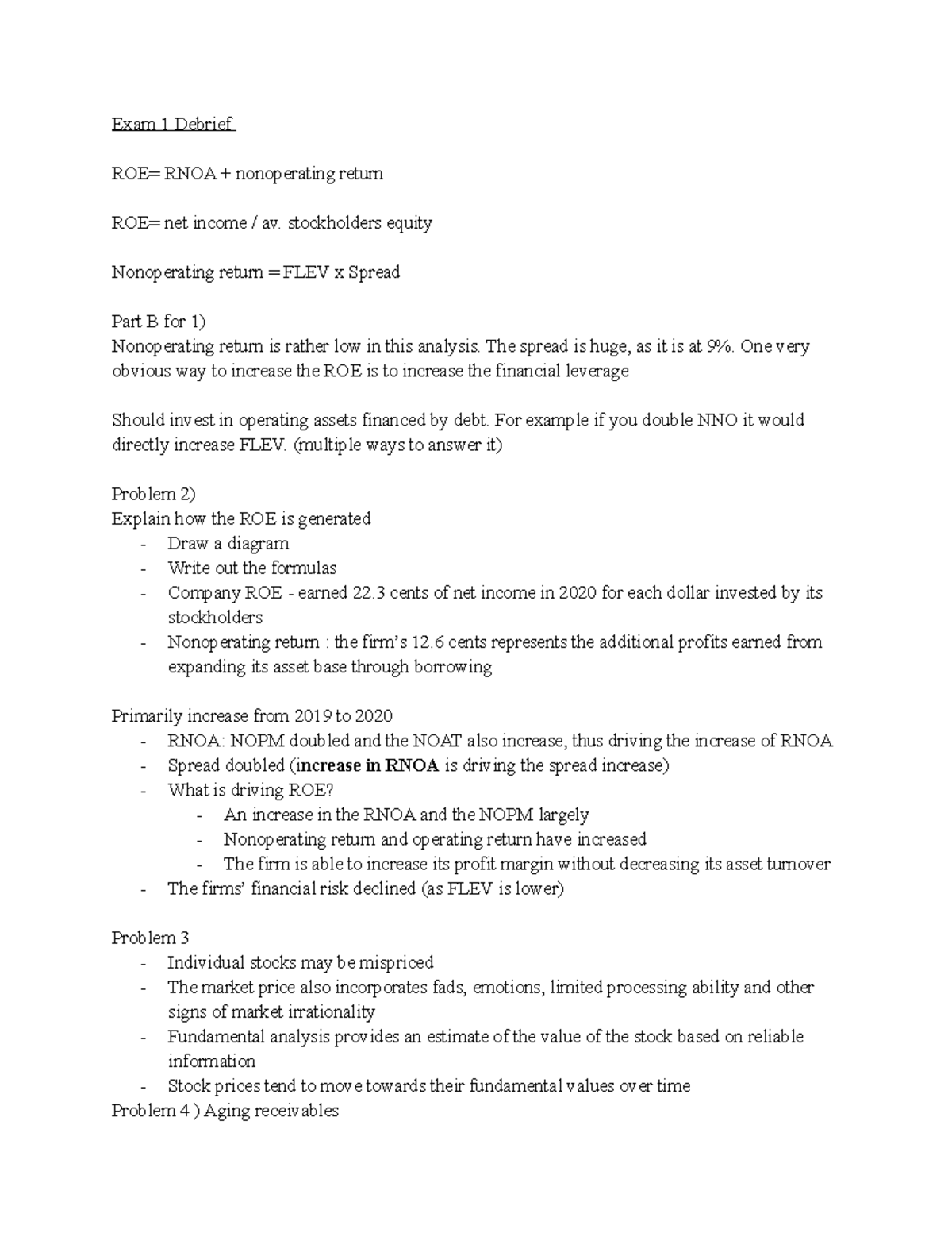 Exam 1 Debrief - Preview and review of EXAM 1 material - Exam 1 Debrief ...