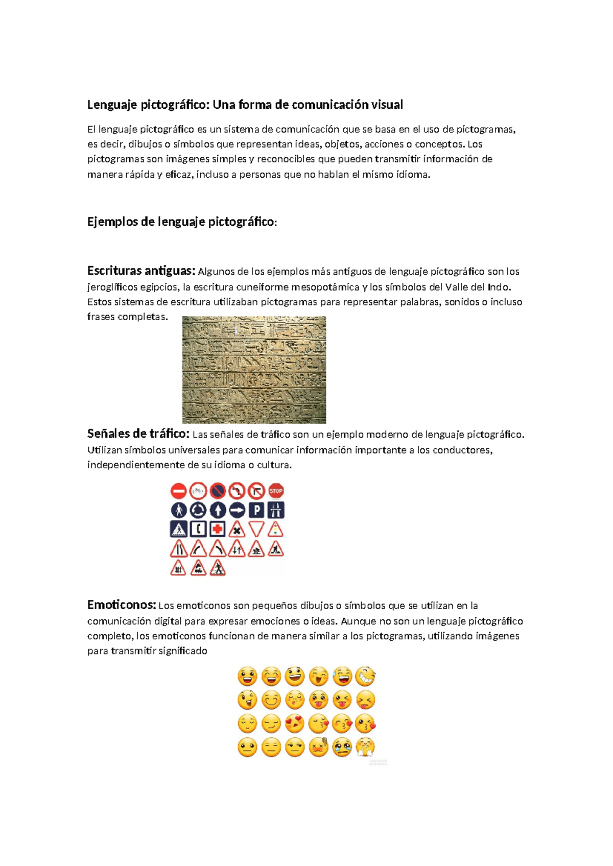 Lenguaje pictográfico - Lenguaje pictográfico: Una forma de ...