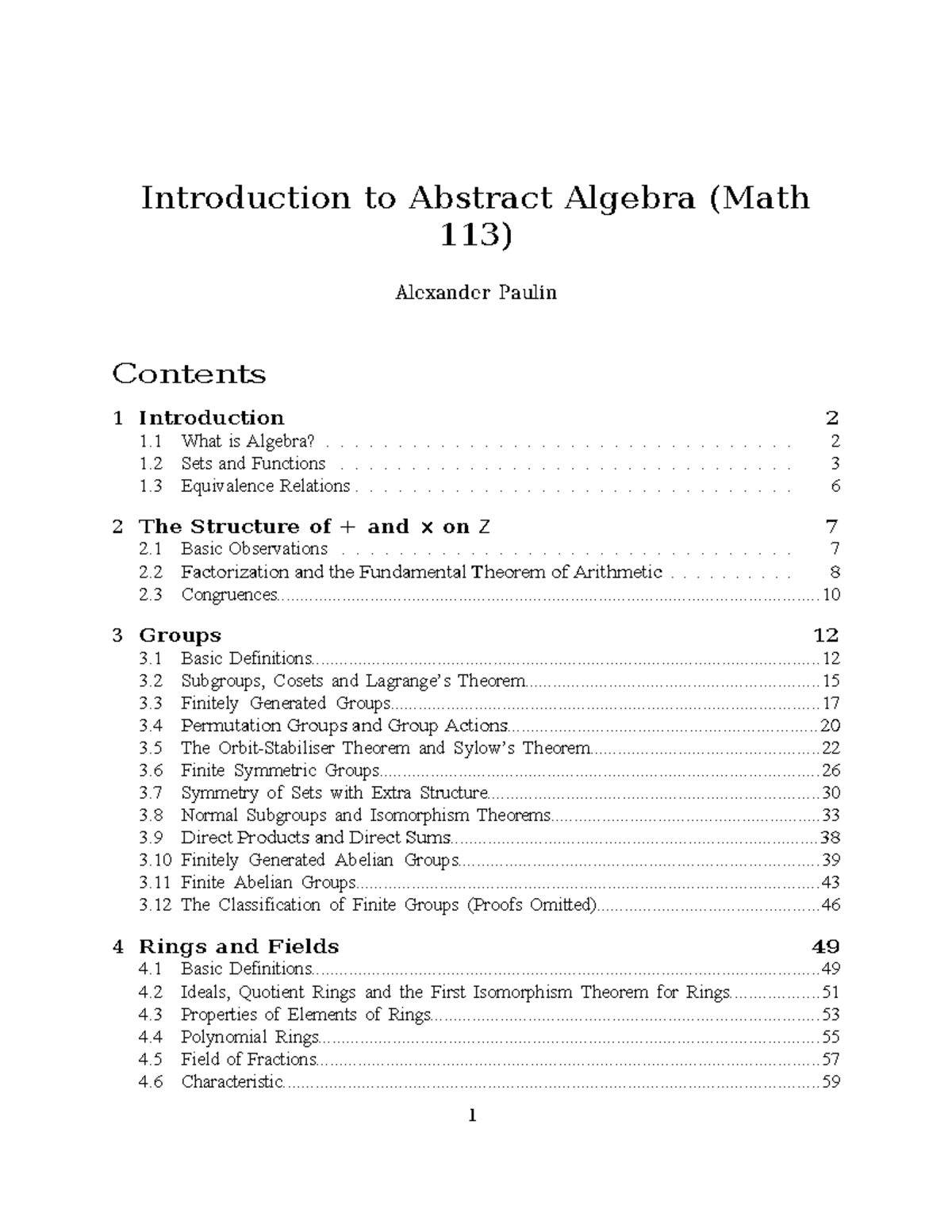 7. Abstract Algebra - - Studocu