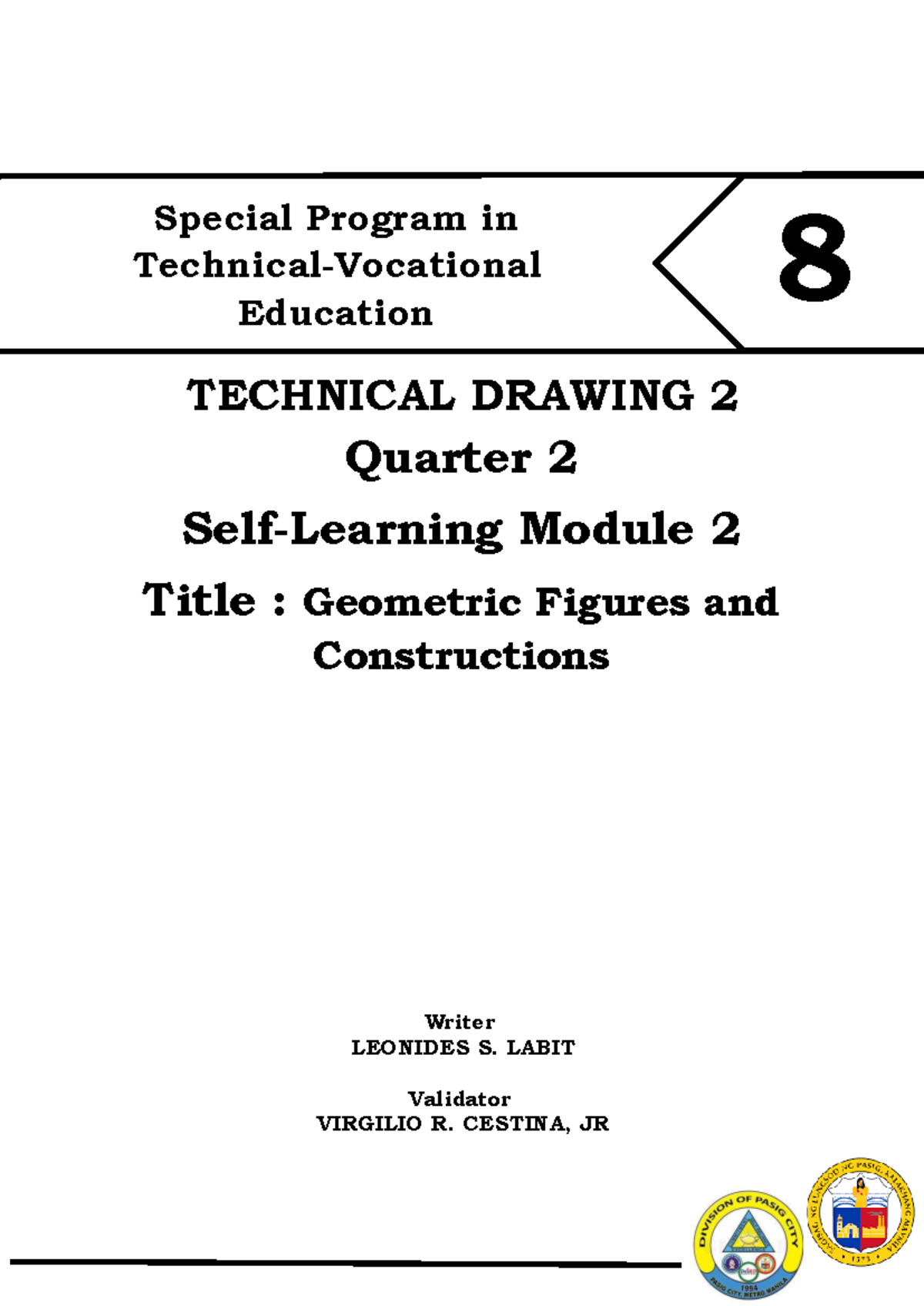 Sptve Techdrwg 2 Q2 M2 - TECHNICAL DRAWING 8 MODULE - 8 Special Program in Technical-Vocational ...