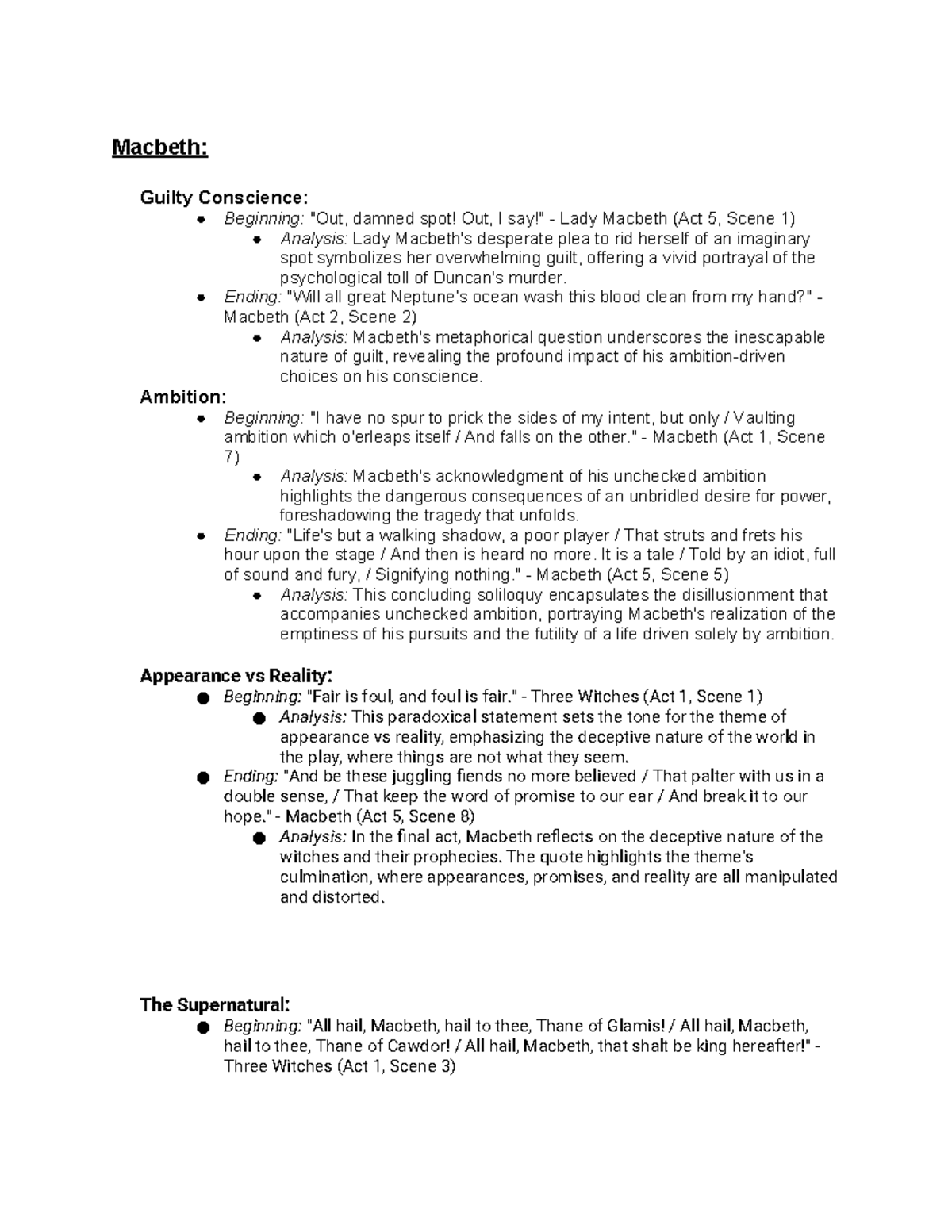 E-lit doc for access to studocu - Macbeth: Guilty Conscience: Beginning ...