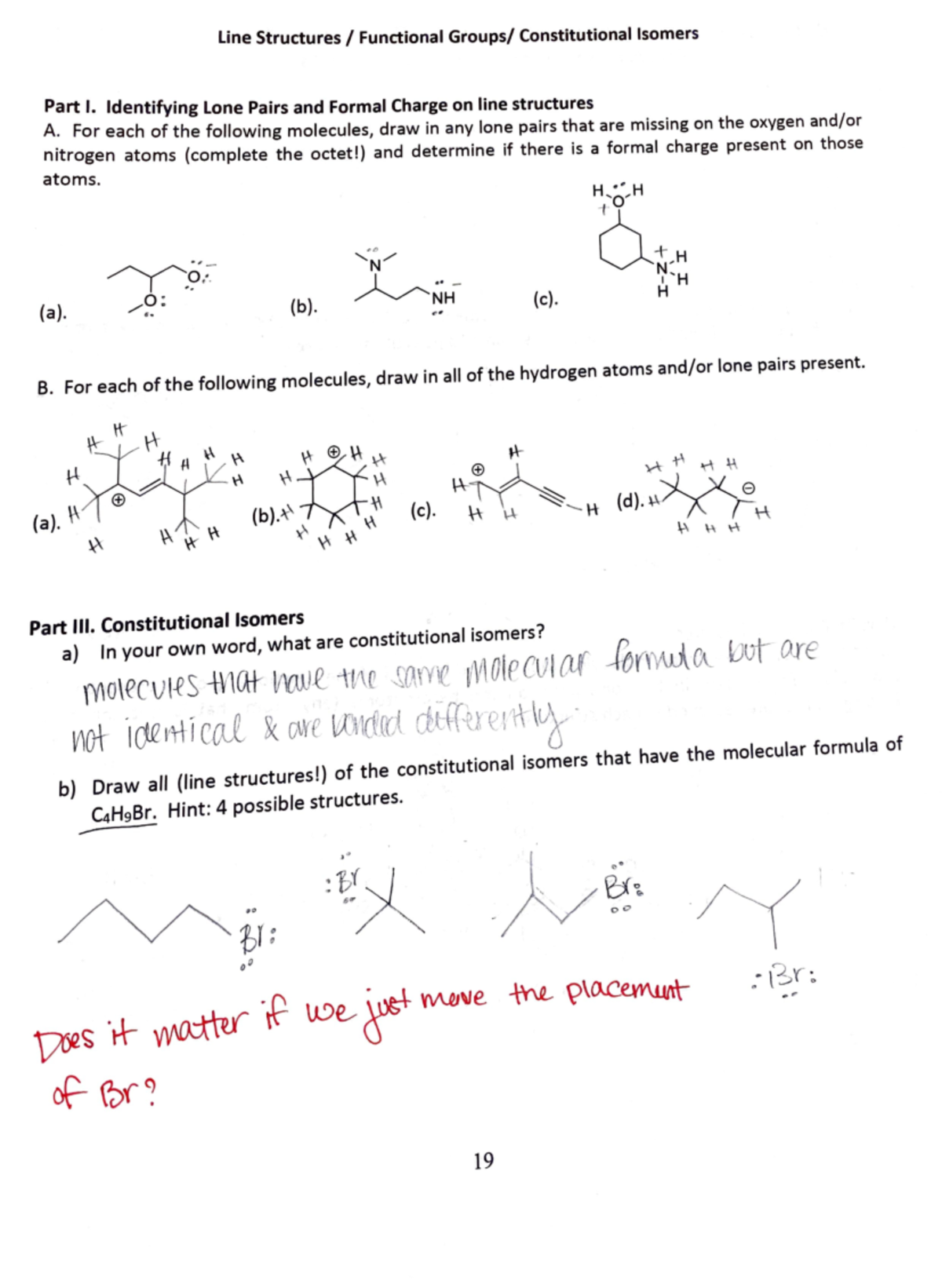 Act 3 - Homework assignment - s unctional Groups/ Constitutional ...