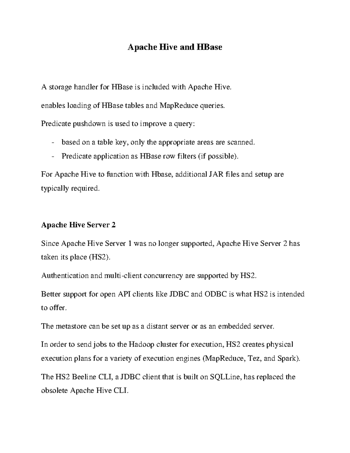 Hbase And Hive Storing And Querying Data Apache Hive And Hbase A Storage Handler For Hbase