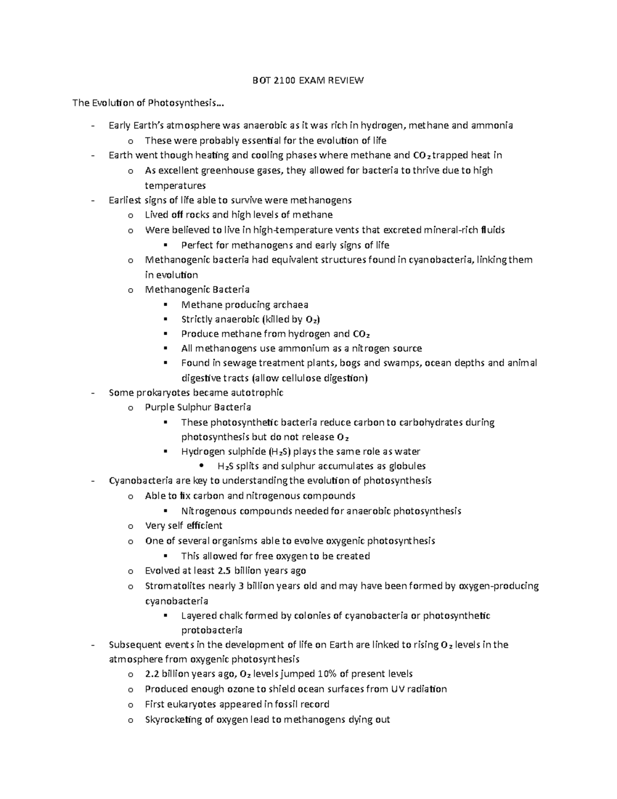 BOT 2100 EXAM Review - Summary Life Strategies of Plants FW - BOT 2100 ...