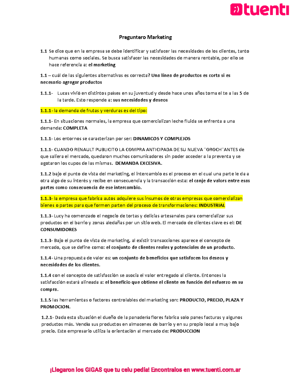 Preguntero de marketing - Warning: TT: undefined function: 32 Warning: TT: undefined function ...