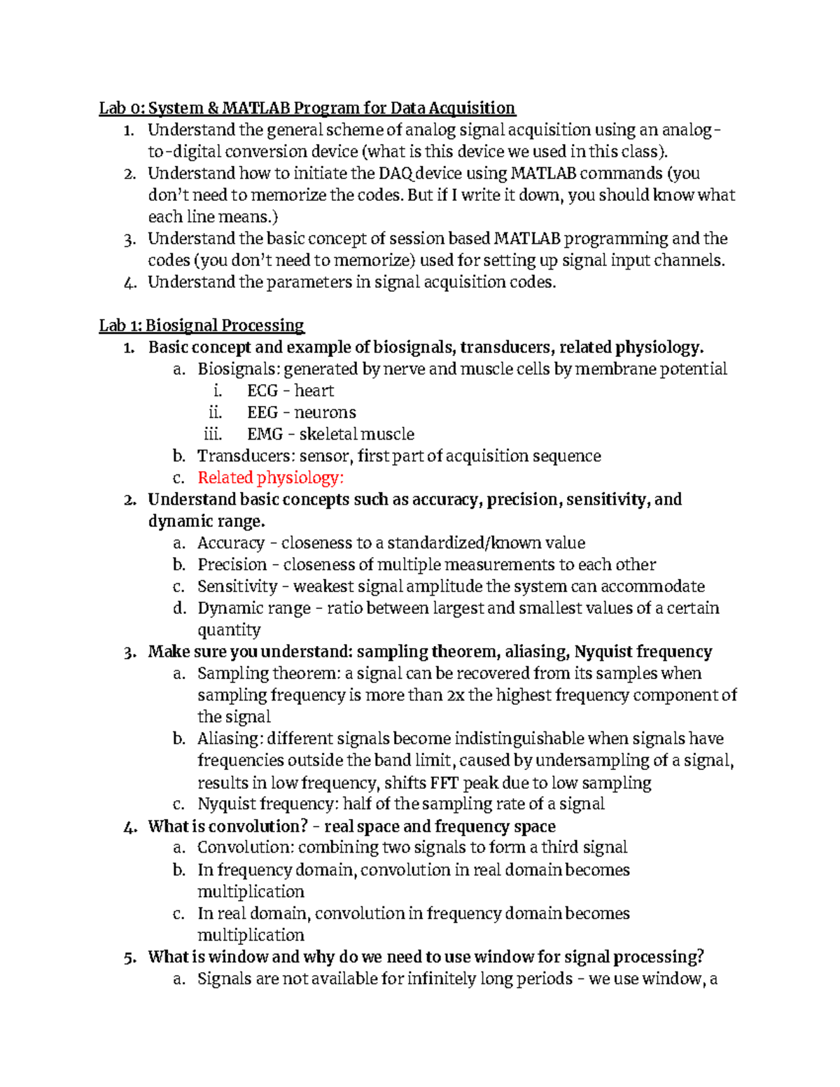 BENG 355L Final Exam - Lab 0: System & MATLAB Program for Data ...