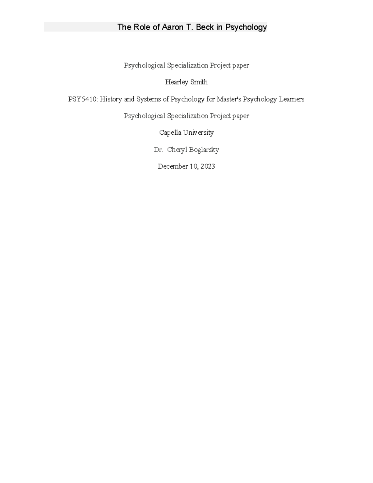 Aaron Beck CBT-Final-December 10-Submit-R - Psychological ...