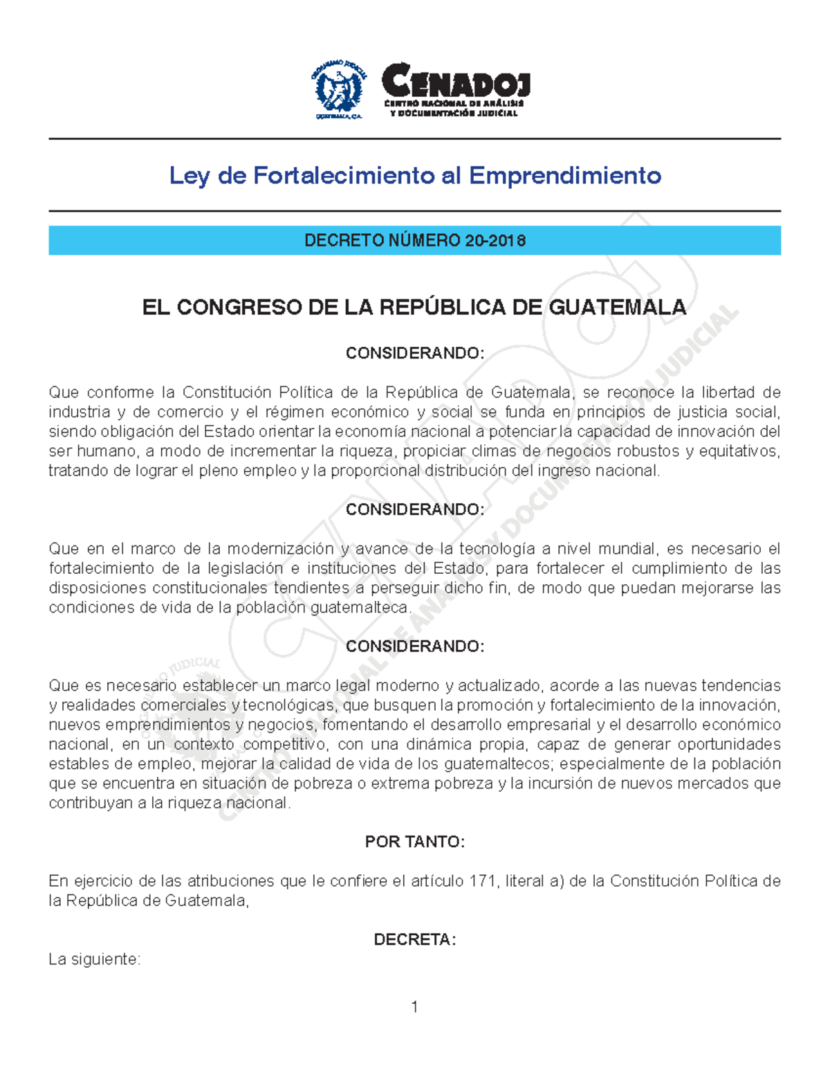 D20-2018 - sdfsdfds - EL CONGRESO DE LA REPÚBLICA DE GUATEMALA ...