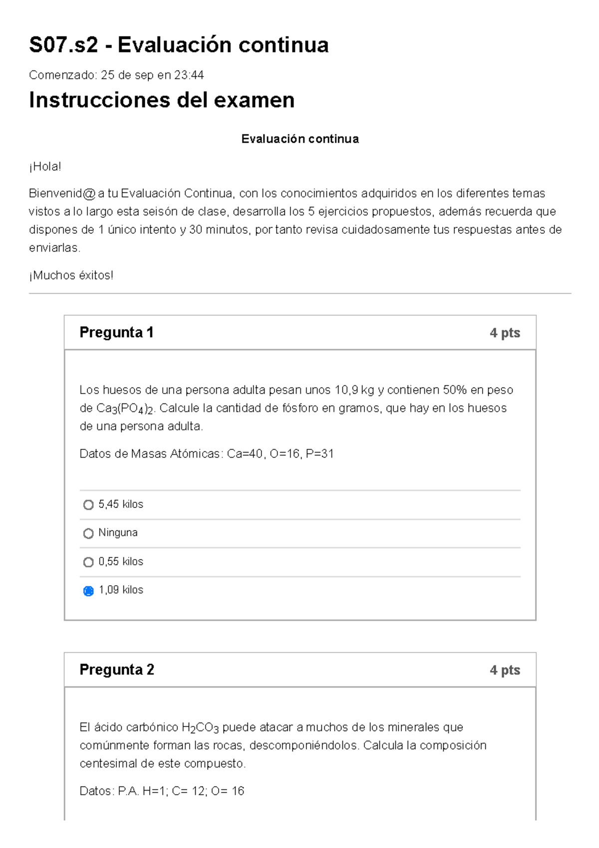 Examen S07.s2 - Evaluación continua eee - S07 - Evaluación continua Comenzado: 25 de sep en 23 ...