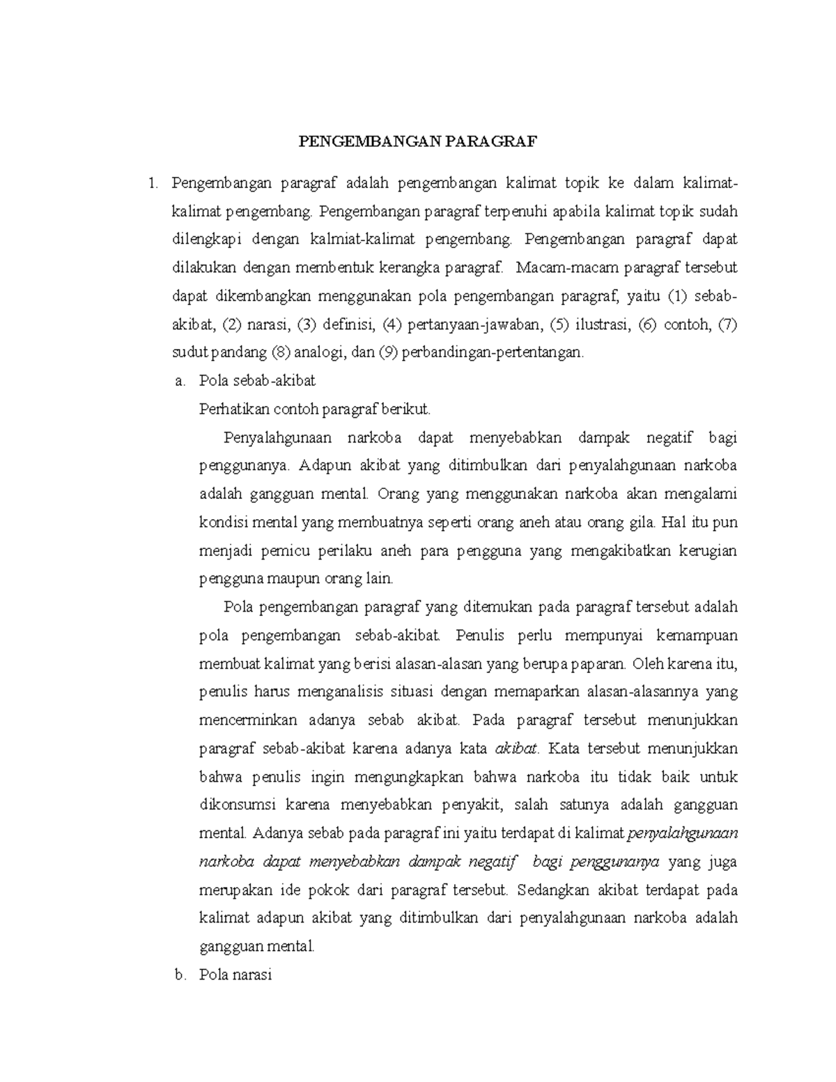 Pengembangan Paragraf - PENGEMBANGAN PARAGRAF Pengembangan paragraf ...